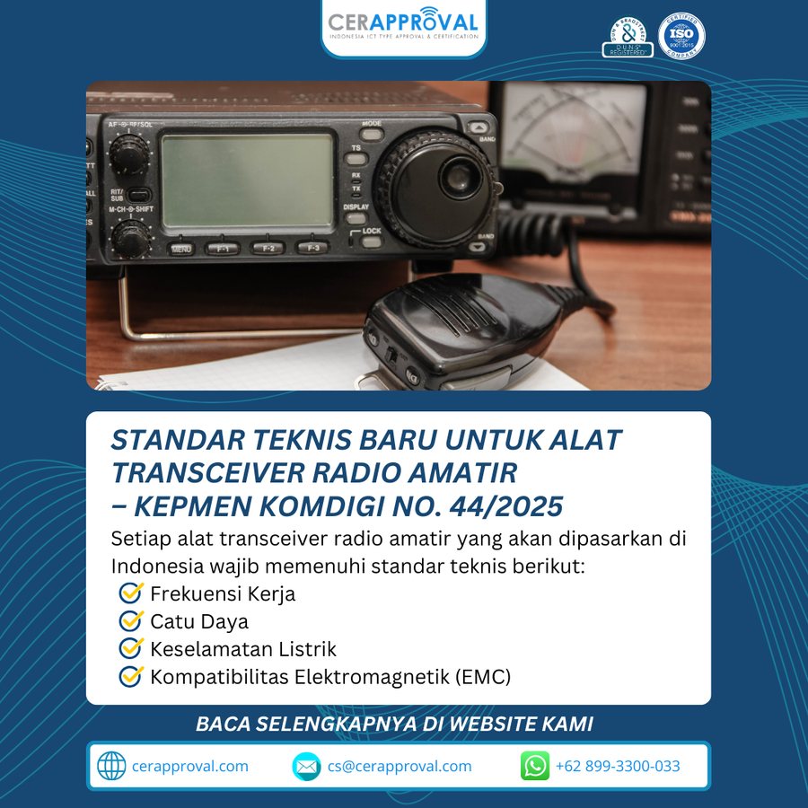Standar Teknis Baru untuk Alat Transceiver Radio Amatir – KEPMEN ...