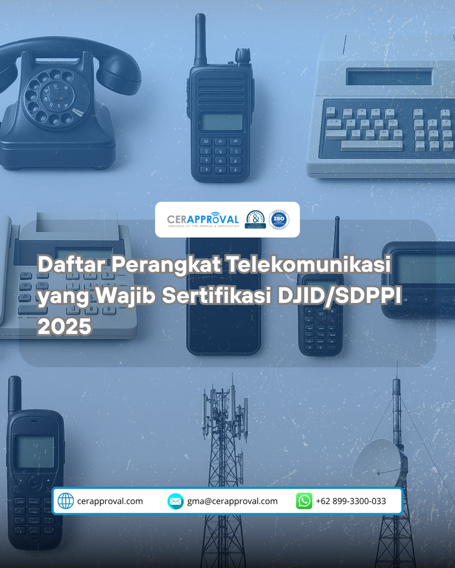 Daftar Perangkat Wajib Sertifikasi DJID/SDPPI 2025 – Cerapproval